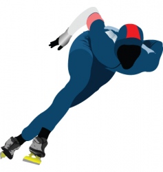 Abstract speed skaters Royalty Free Vector Image