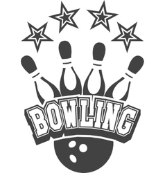 Bowling club logos and pictures Royalty Free Vector Image