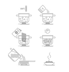 Instructions for cooking porridge Royalty Free Vector Image