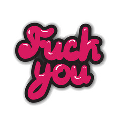 Hand gesture you symbol middle finger sign Vector Image