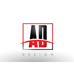Ad a d letter modern logo design with yellow Vector Image