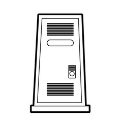Lockers outline drawing Royalty Free Vector Image