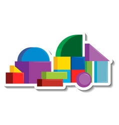 Children holding math shape Royalty Free Vector Image