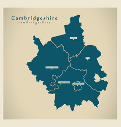 Modern map - south cambridgeshire district uk Vector Image