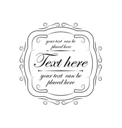 Blank template for text isolated box Royalty Free Vector