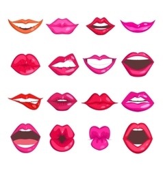 Female lips set on sweet passion lip design Vector Image