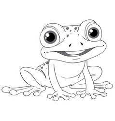 Blue frog cartoon Royalty Free Vector Image - VectorStock