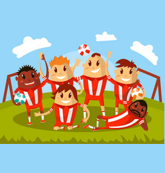 Cartoon soccer football player Royalty Free Vector Image