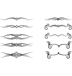 Page dividers set decorative elements Royalty Free Vector