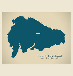 Modern map - south cambridgeshire district uk Vector Image