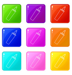 Permanent marker icons 9 set Royalty Free Vector Image