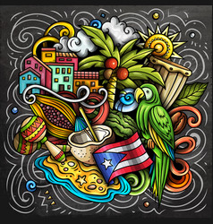 Costa rica cartoon doodle funny local design Vector Image