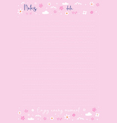 Cute notebook page Royalty Free Vector Image - VectorStock