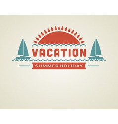 Retro summer design poster Royalty Free Vector Image