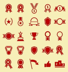 Celebration yellow icons on violet background Vector Image