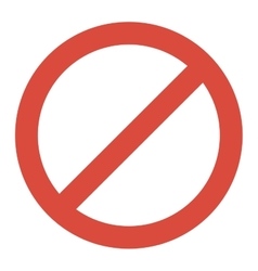 No sign ban icon stop symbol red circle Royalty Free Vector