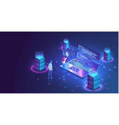 Programming web banner Royalty Free Vector Image