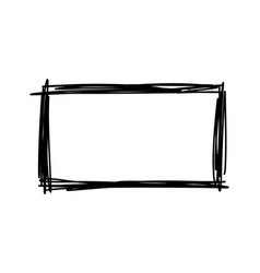 Doodle frames rectangle hand drawn borders Vector Image