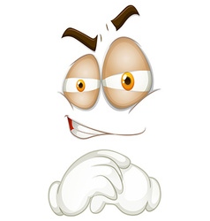 Facial expression with glasses Royalty Free Vector Image