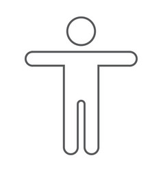 Outline silhouette icon - male person Royalty Free Vector