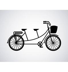 Postcard with vintage tandem bicycle vector by ivanbaranov - Image ...