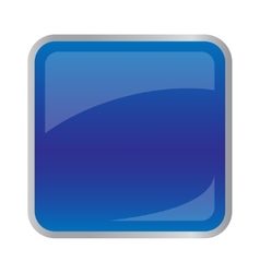 Gray glossy button blank icon square empty shape Vector Image