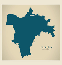 Modern map - mid devon district uk Royalty Free Vector Image
