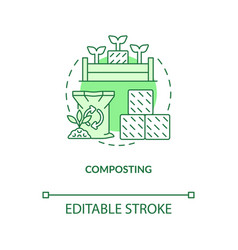 Vermicomposting concept icon Royalty Free Vector Image