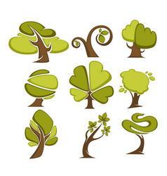 Funky trees Royalty Free Vector Image - VectorStock