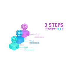 5 stairs steps infographic element template Vector Image