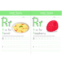 Flashcard alphabet r is for reef Royalty Free Vector Image