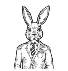 Tv head man engraving Royalty Free Vector Image