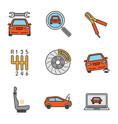Car icon set-9 Royalty Free Vector Image - VectorStock