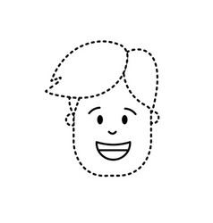 Silhouette human head man Royalty Free Vector Image