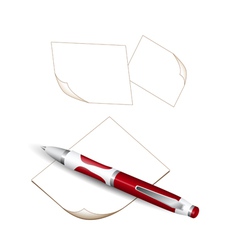 Red pen Royalty Free Vector Image - VectorStock