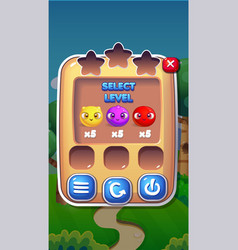 Candy planet game ui level map fantasy landscape Vector Image