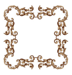 Baroque set of vintage elements Royalty Free Vector Image