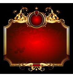 Ornate heraldic shield Royalty Free Vector Image