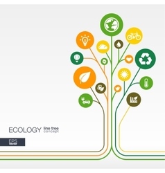 Abstract education background growth flower Vector Image