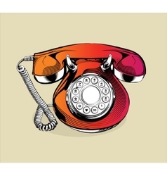Phone red Royalty Free Vector Image - VectorStock
