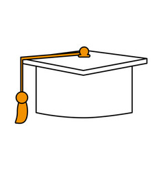 Graduation toga hat Royalty Free Vector Image - VectorStock