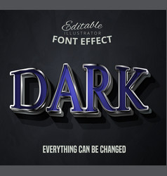 Black text editable font effect Royalty Free Vector Image