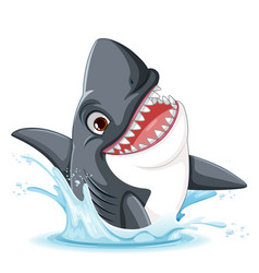 Great white shark smiling Royalty Free Vector Image