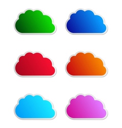 Collection of paper labels various forms set Vector Image