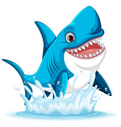 Great white shark smiling Royalty Free Vector Image