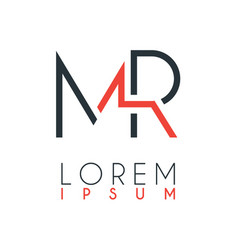 Creative letter ar logo Royalty Free Vector Image