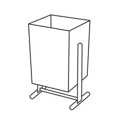 Black and white full trash bag silhouette Vector Image