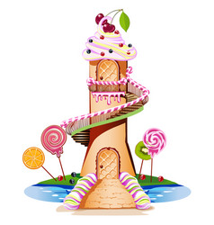 Magic sweet house Royalty Free Vector Image - VectorStock