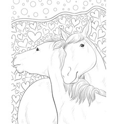 Adult coloring bookpage a cute donkey Royalty Free Vector