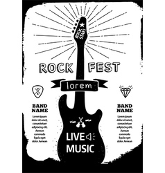 Rock and roll poster Royalty Free Vector Image